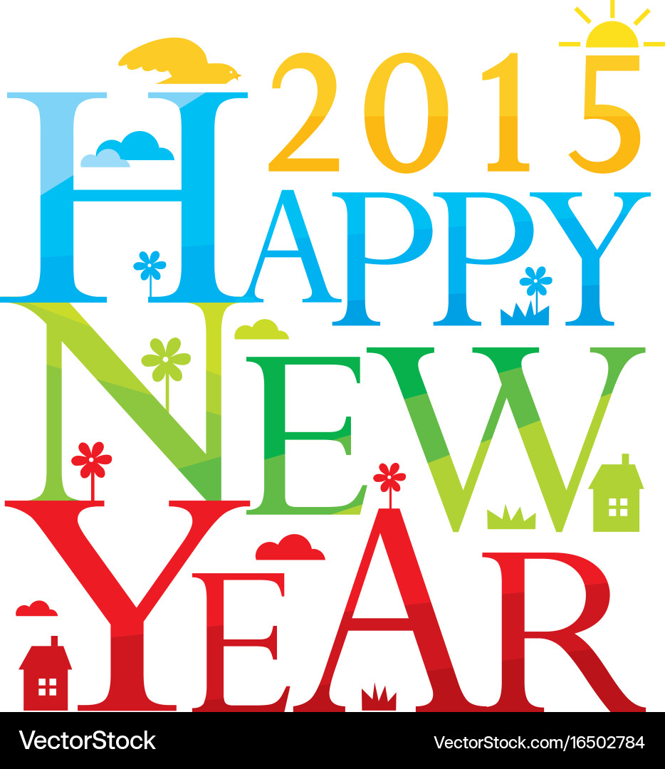 Happy new year 2015 Royalty Free Vector Image - VectorStock
