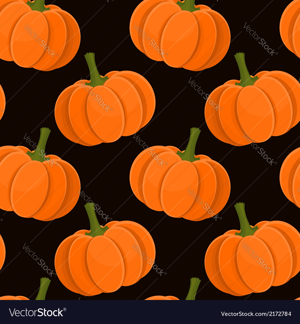 Pumpkin seamless pattern Royalty Free Vector Image