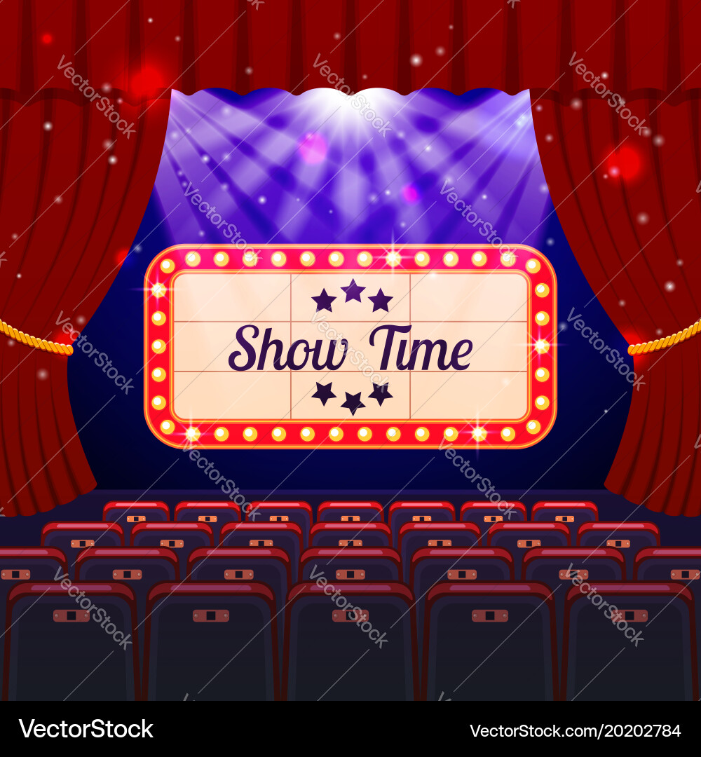 Show time concept Royalty Free Vector Image - VectorStock