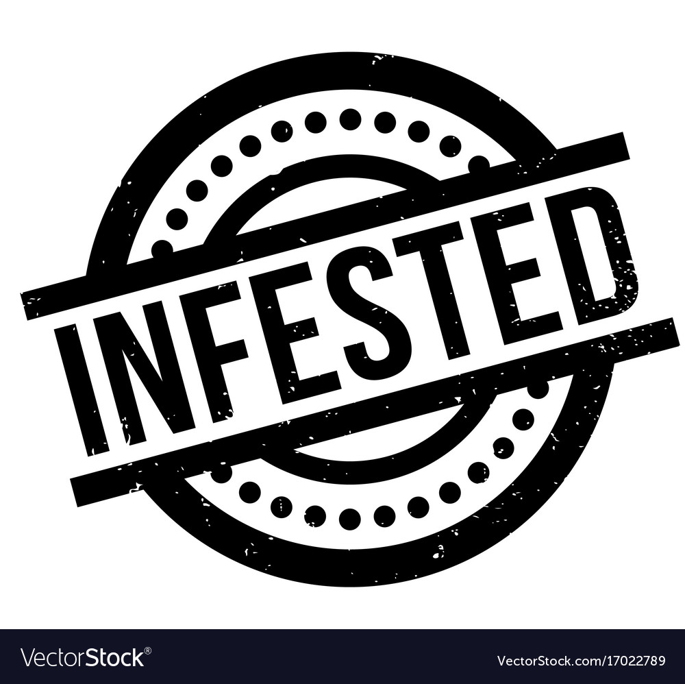 Infested rubber stamp Royalty Free Vector Image
