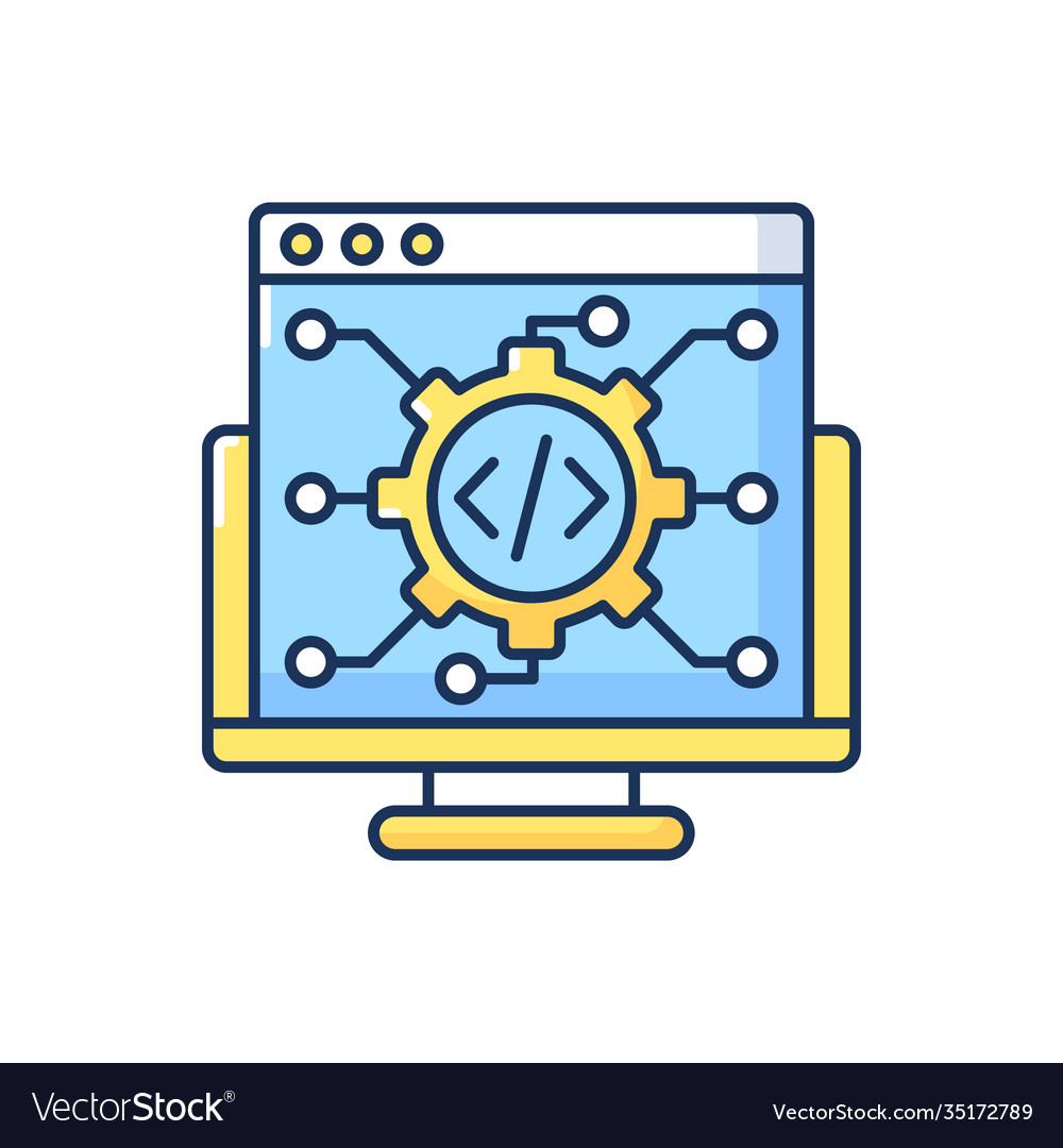 It industry rgb color icon Royalty Free Vector Image It industry rgb color icon Royalty Free Vector Image