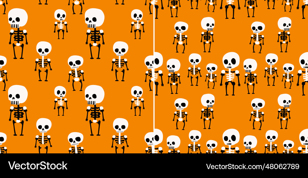 Set of seamless patterns for halloween seamless Vector Image