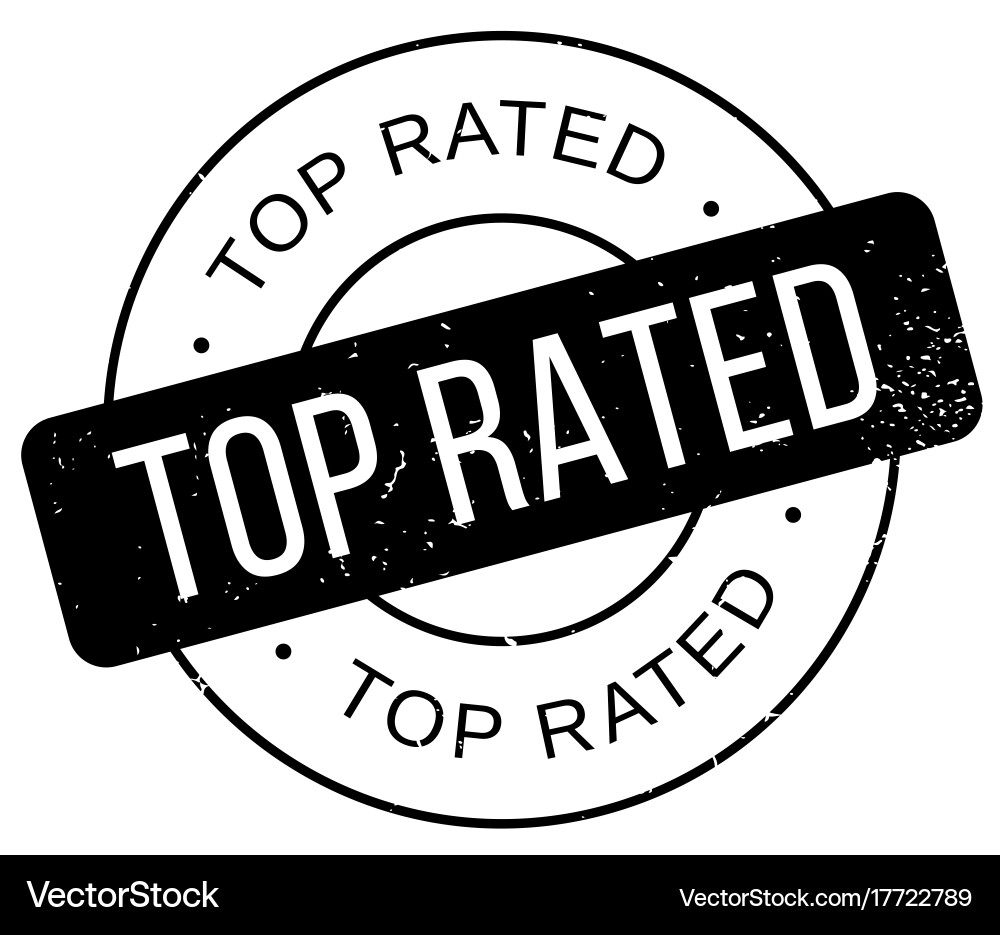 Top rated rubber stamp Royalty Free Vector Image