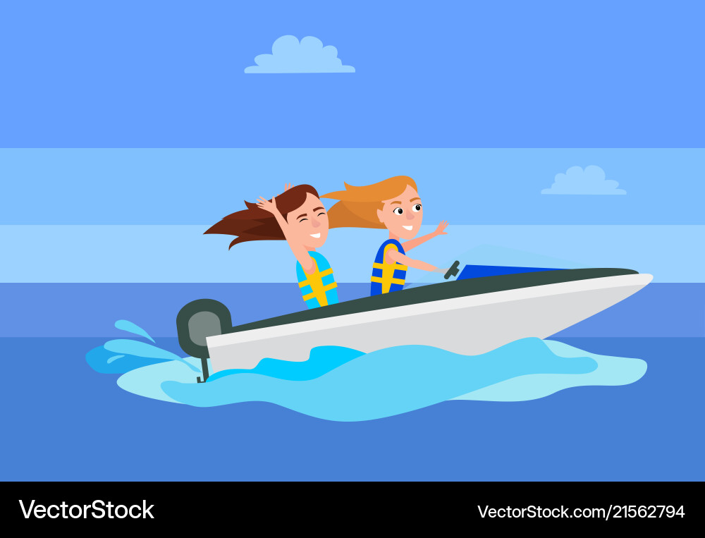 Boating activity in summer Royalty Free Vector Image