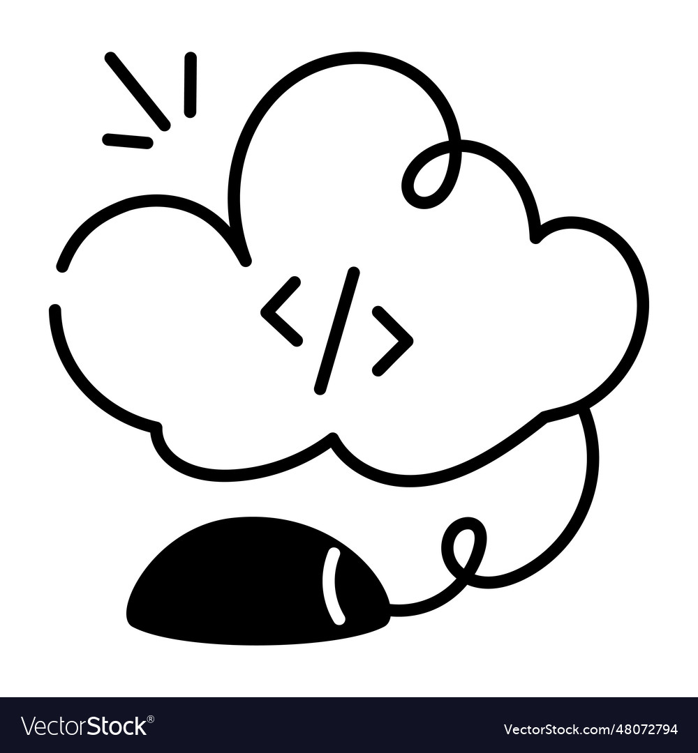 Cloud coding Royalty Free Vector Image - VectorStock Cloud coding Royalty Free Vector Image - VectorStock
