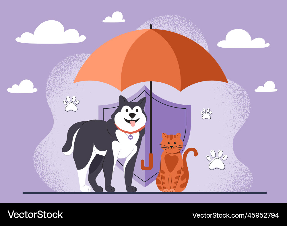 Pet insurance concept Royalty Free Vector Image