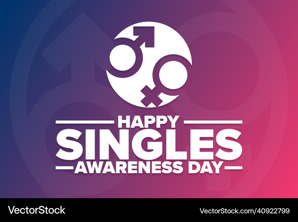 Happy singles awareness day holiday concept Vector Image