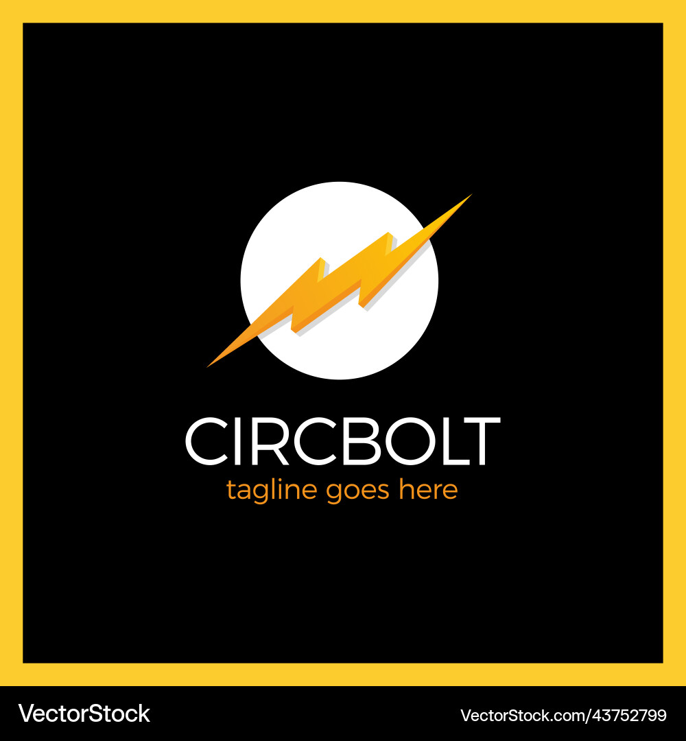 Lightning bolt minimal simple symbol creative Vector Image