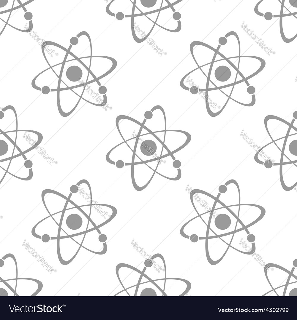 New atom seamless pattern Royalty Free Vector Image