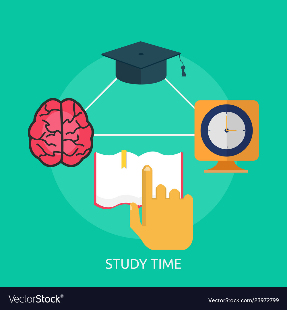 Study time conceptual design Royalty Free Vector Image