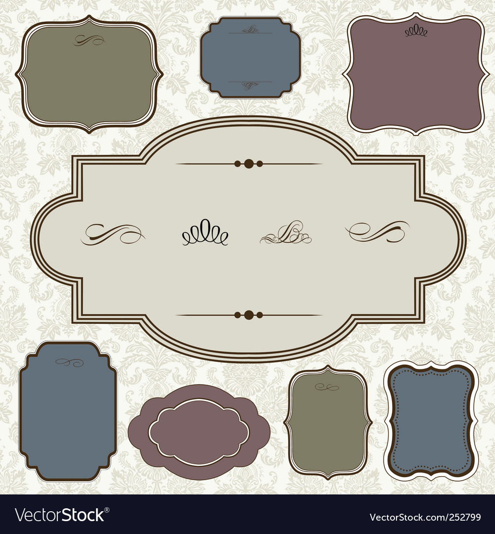 Vintage frames Royalty Free Vector Image - VectorStock