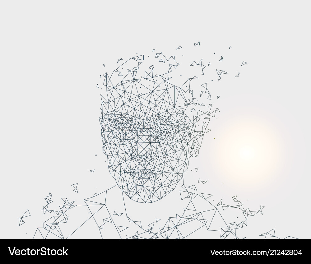 Human made of lines grey Royalty Free Vector Image