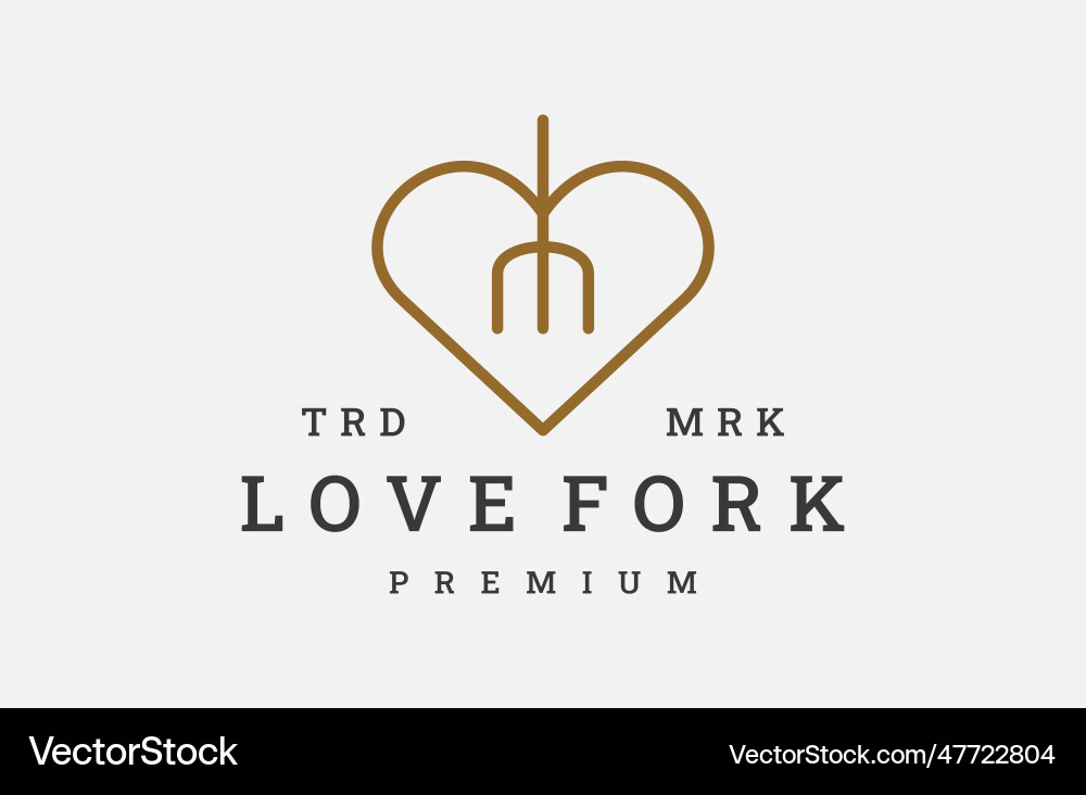 Love fork Royalty Free Vector Image - VectorStock
