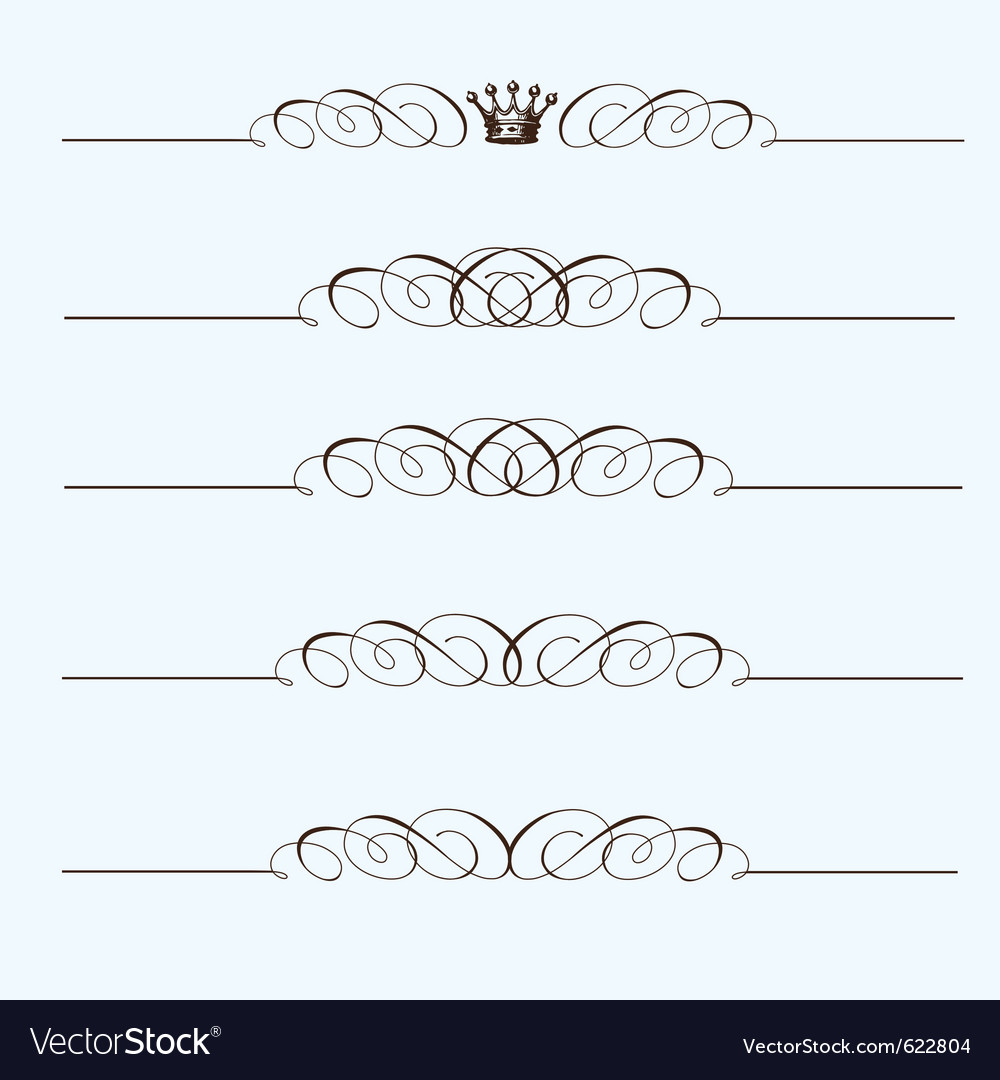 Scroll borders Royalty Free Vector Image - VectorStock