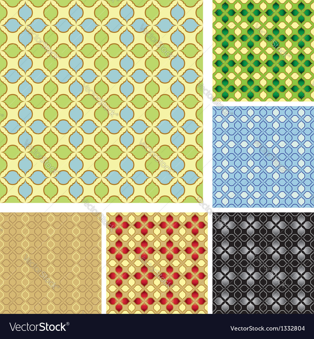 Set of colored patterns for background Royalty Free Vector