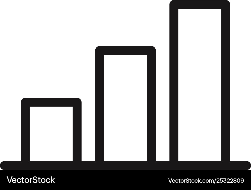 Graphic bar chart icon Royalty Free Vector Image