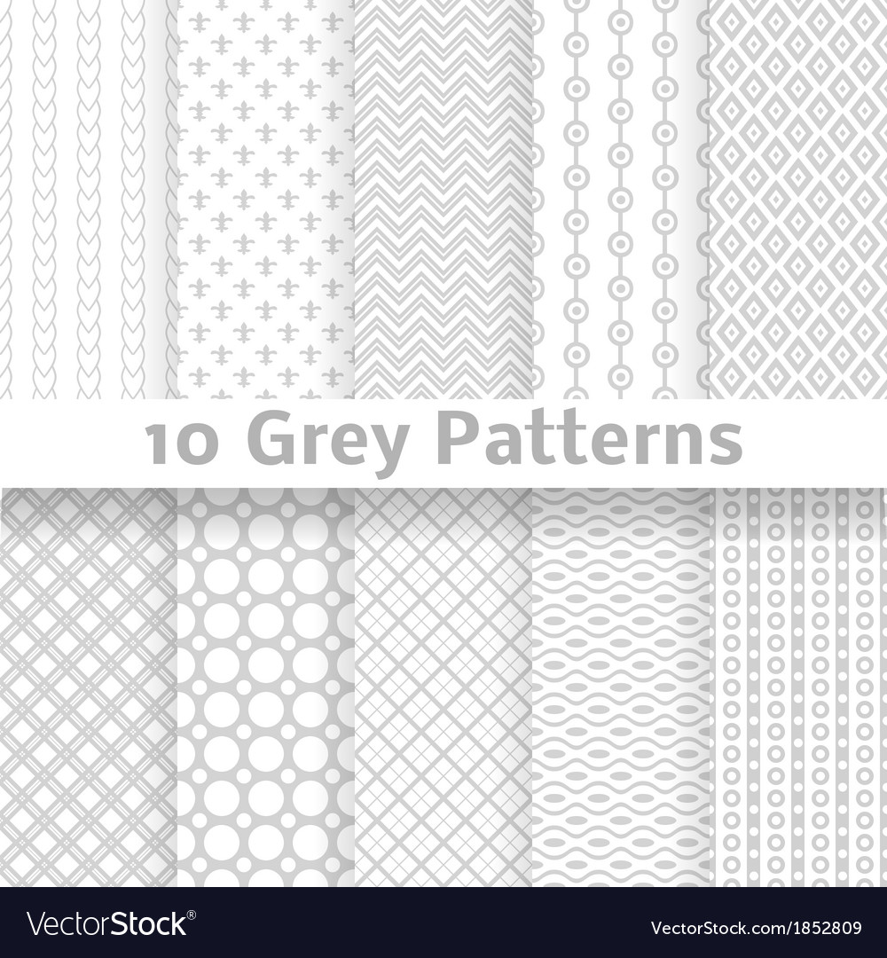 Grey seamless patterns tiling Royalty Free Vector Image