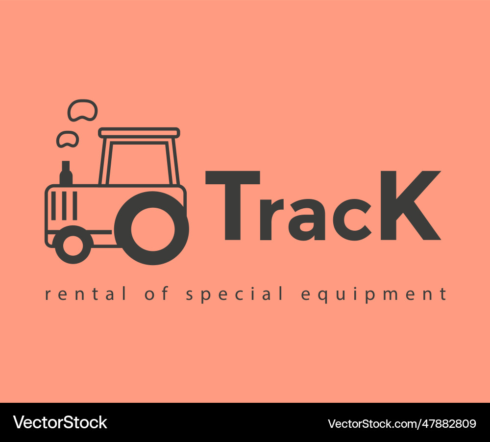 Logo for renting special equipment Royalty Free Vector Image