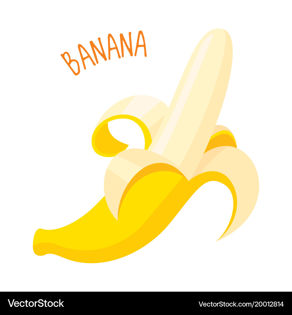 Banana isolated Royalty Free Vector Image - VectorStock