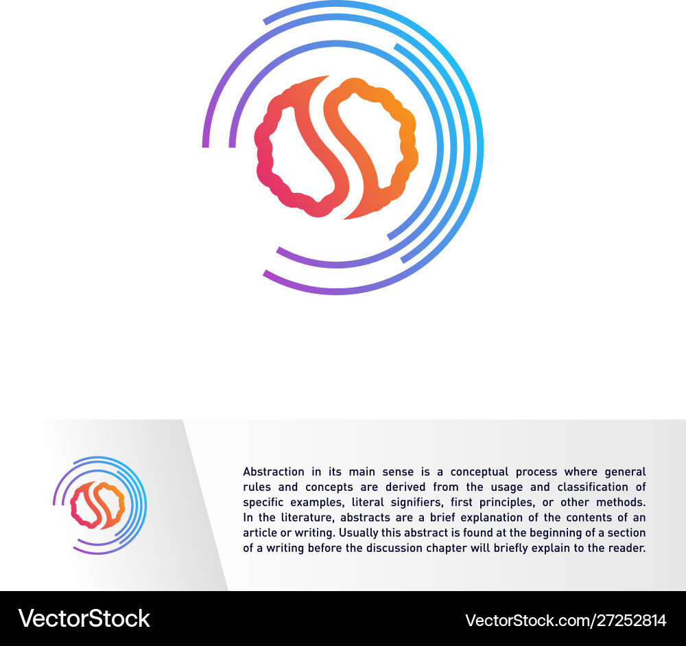 Connected brain logo template technology Vector Image