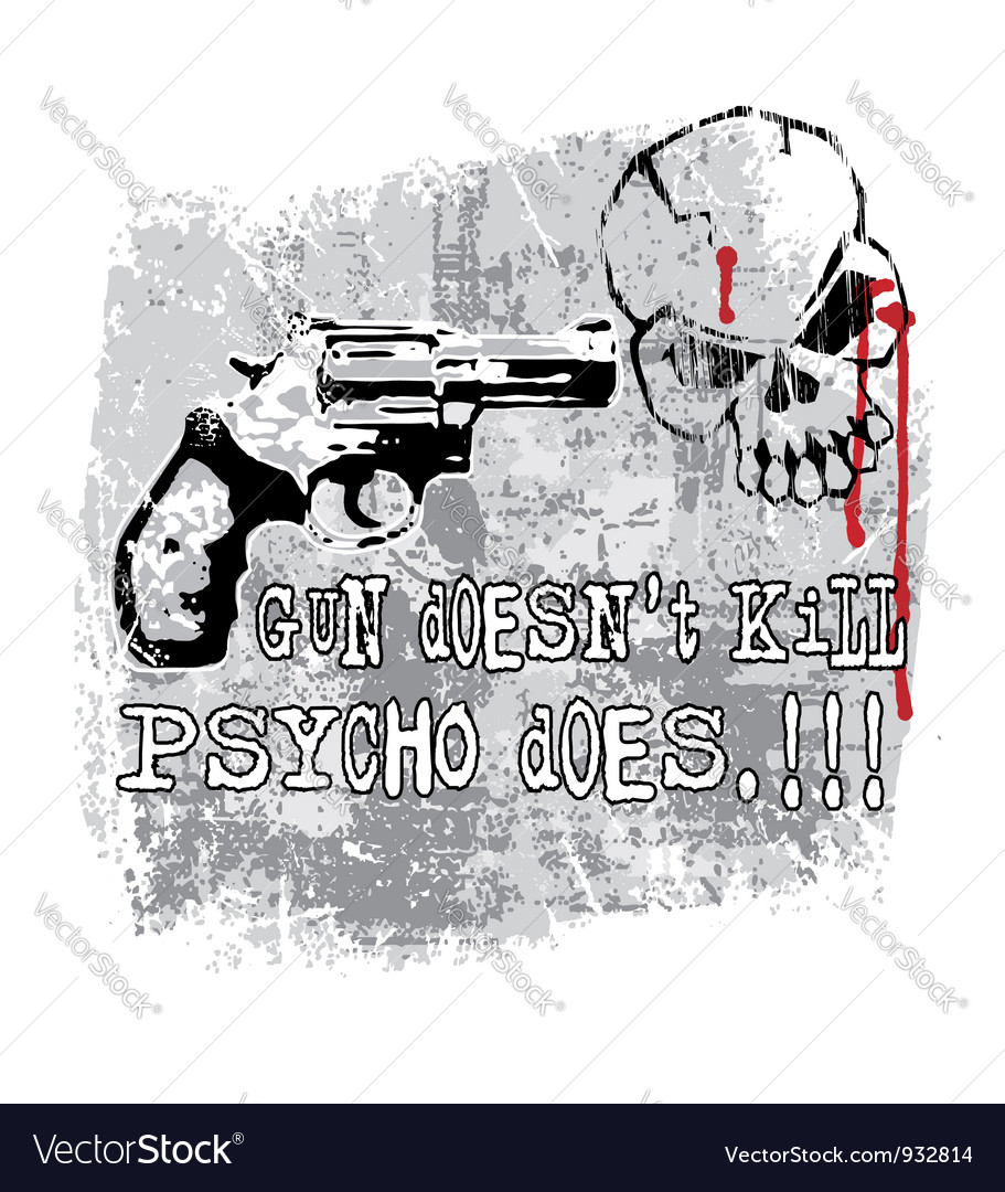 Gun does kill Royalty Free Vector Image - VectorStock
