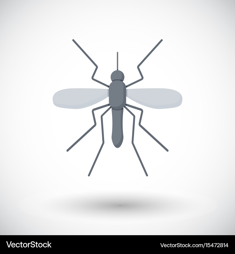 Mosquito flat icon Royalty Free Vector Image - VectorStock