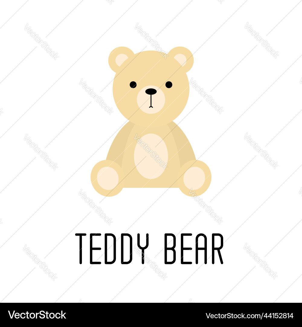 Teddy bear soft toy icon Royalty Free Vector Image