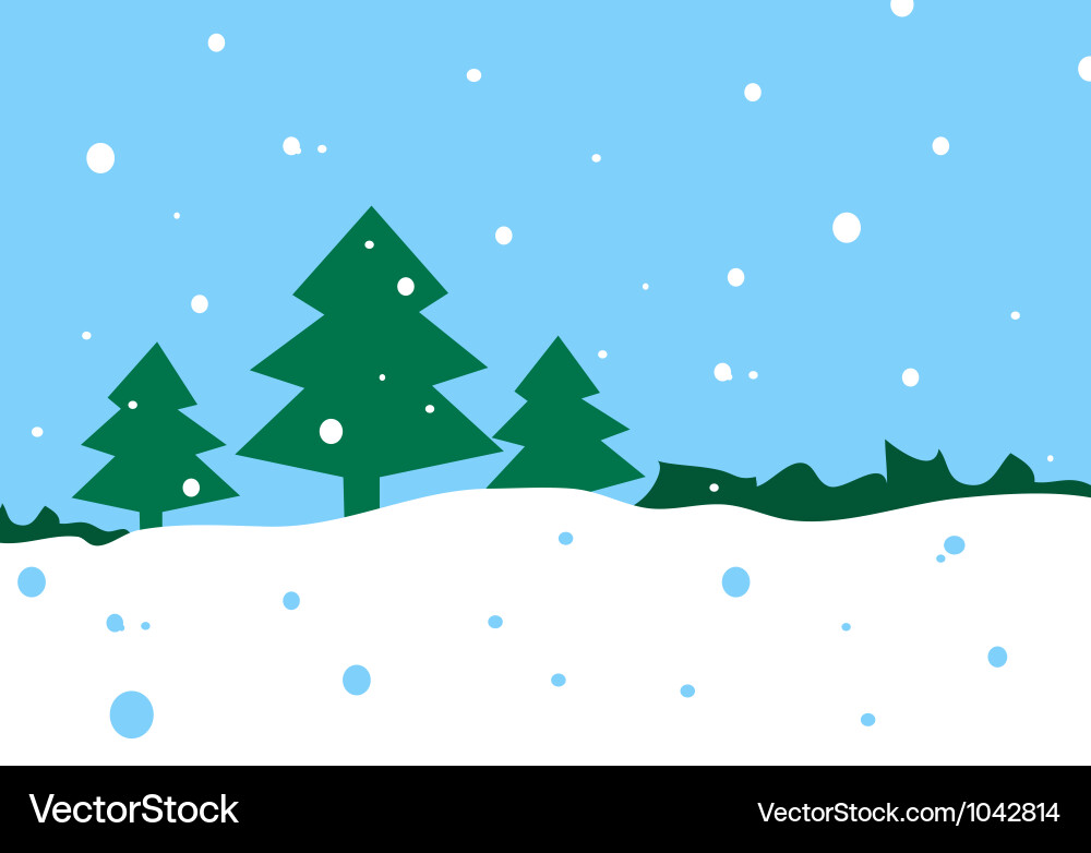 Winter cartoon landscape Royalty Free Vector Image