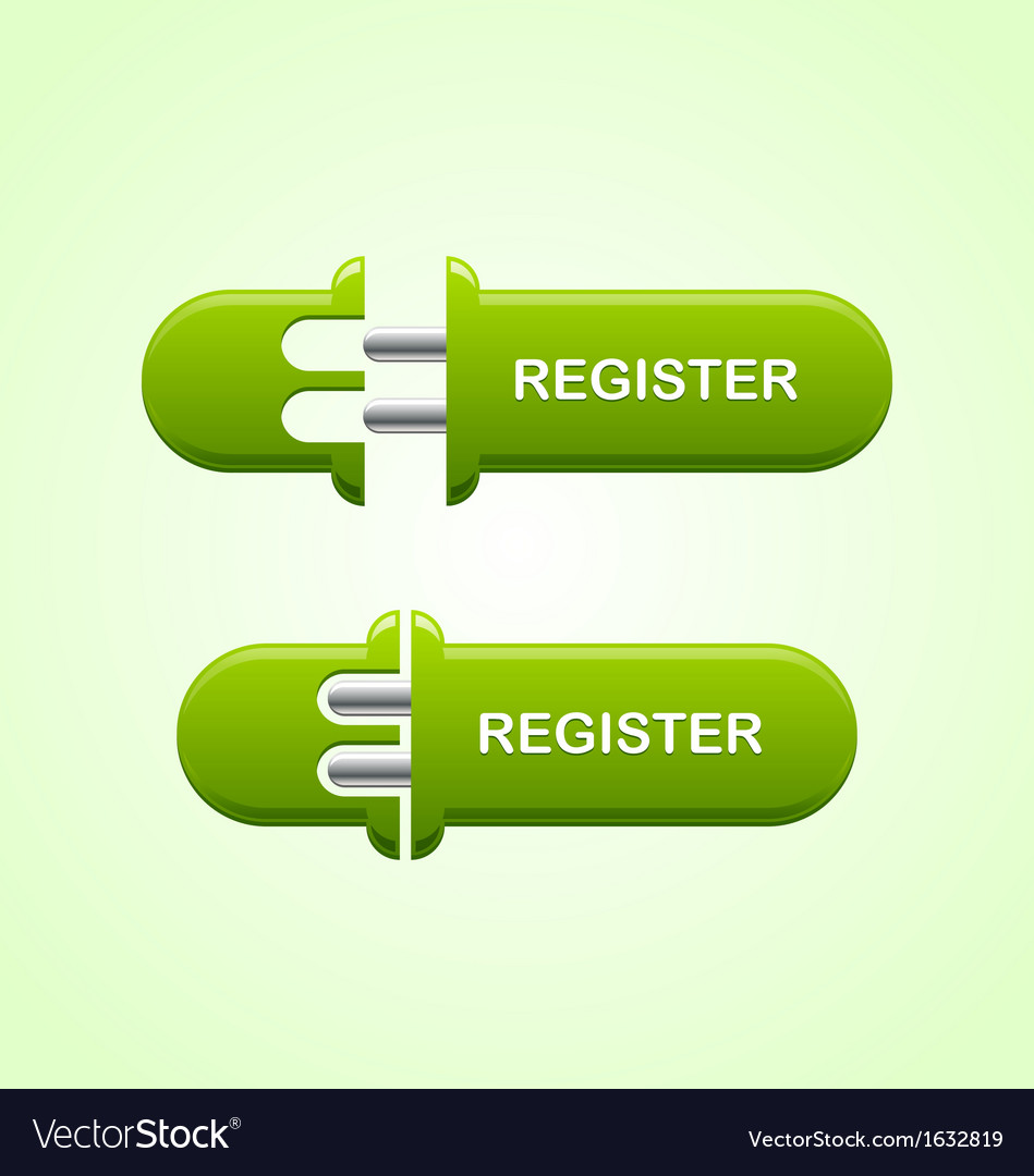 Register button Royalty Free Vector Image - VectorStock