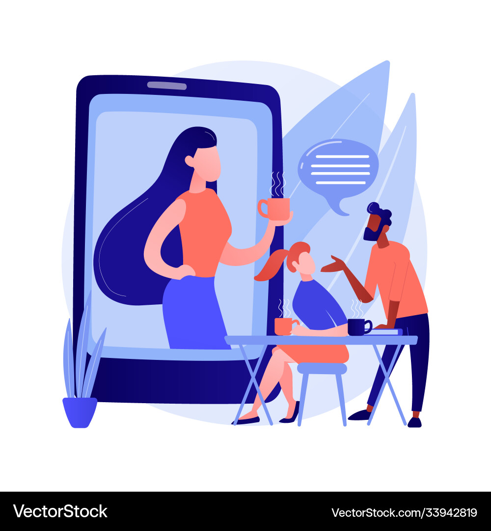 Stay connected to people abstract concept Vector Image