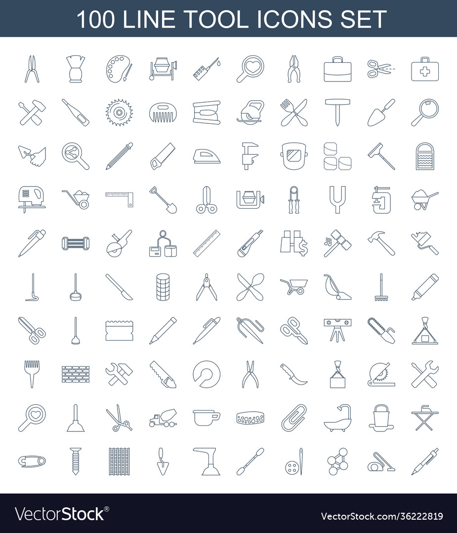 Tool icons Royalty Free Vector Image - VectorStock