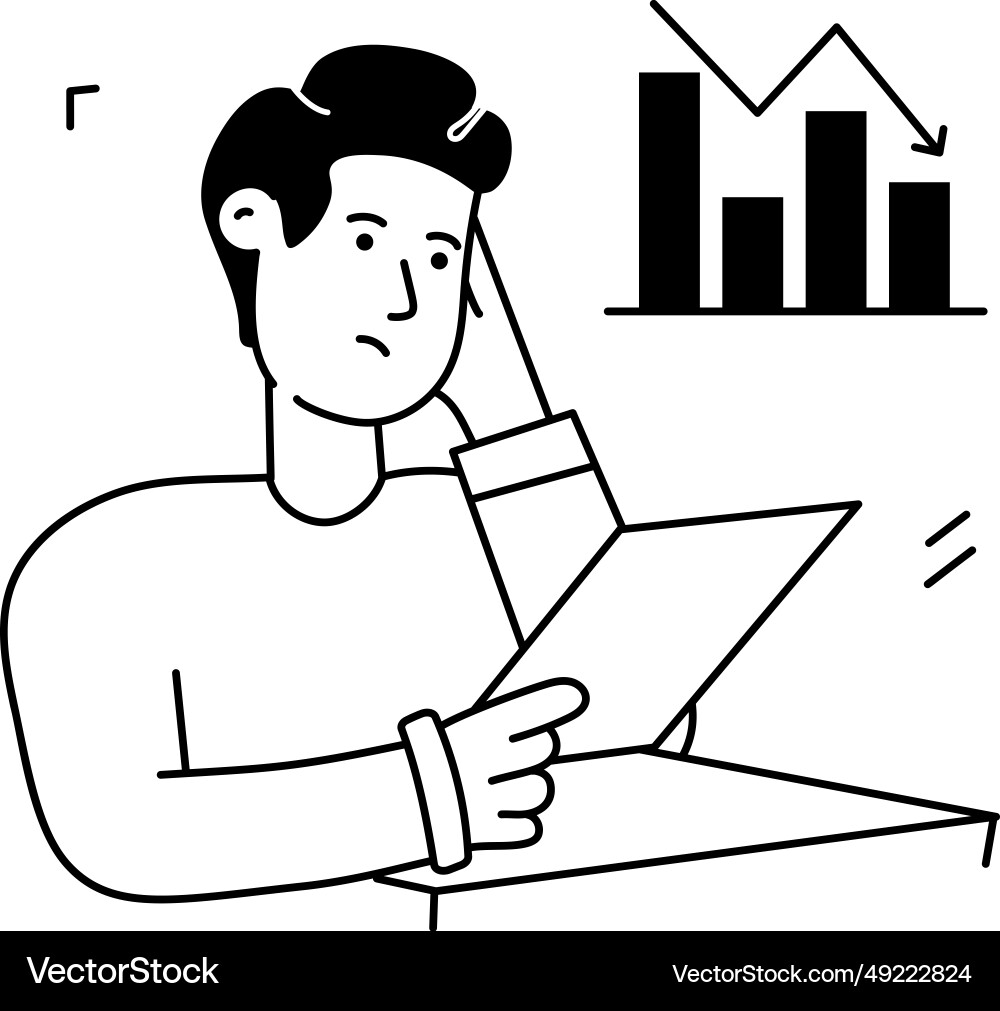 Business loss Royalty Free Vector Image - VectorStock
