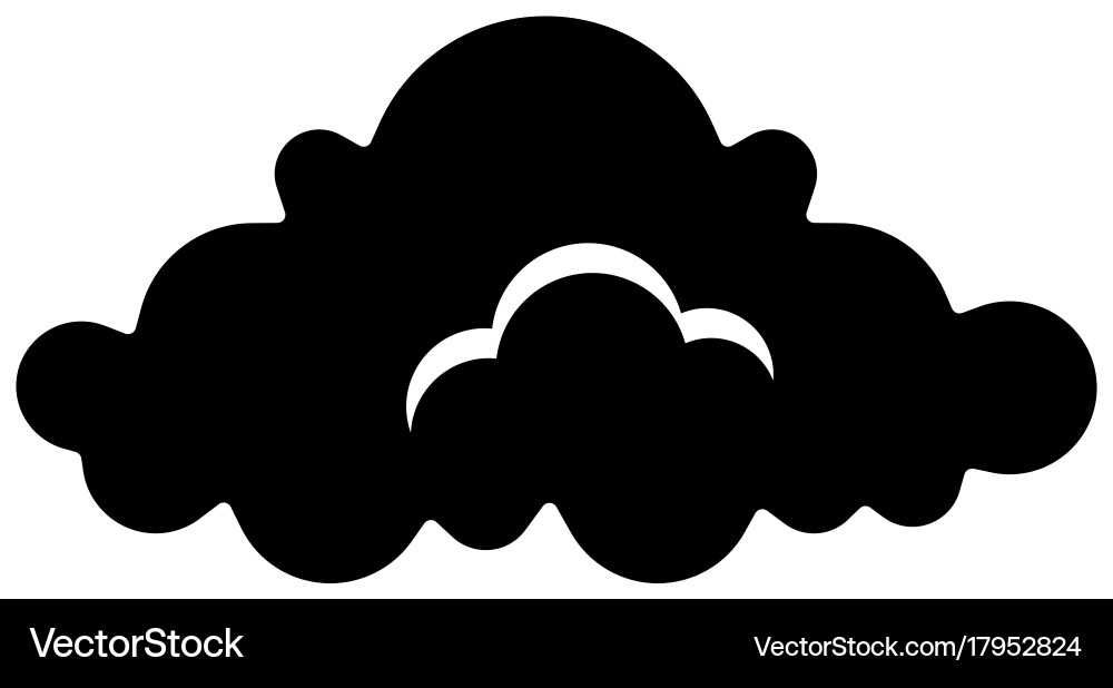 Cloud weather symbol icon Royalty Free Vector Image