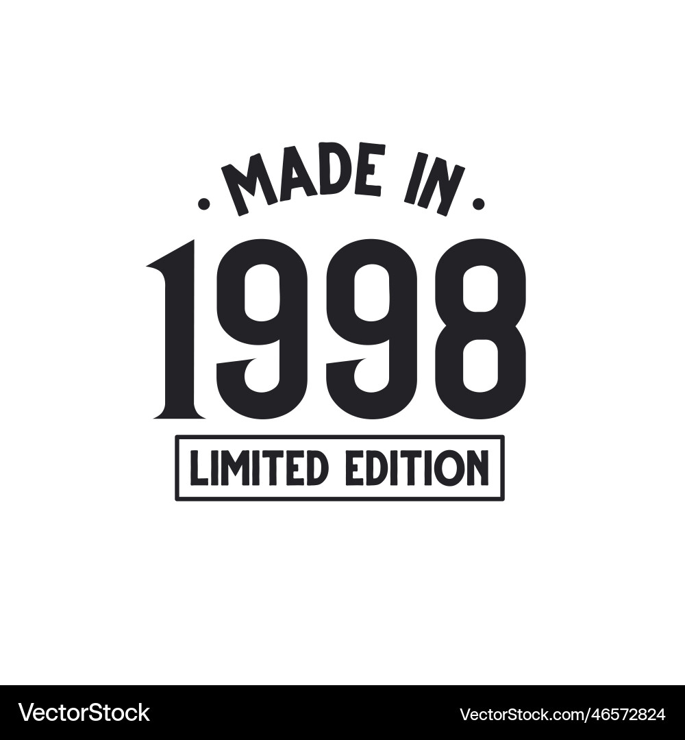 Made in 1998 limited edition Royalty Free Vector Image