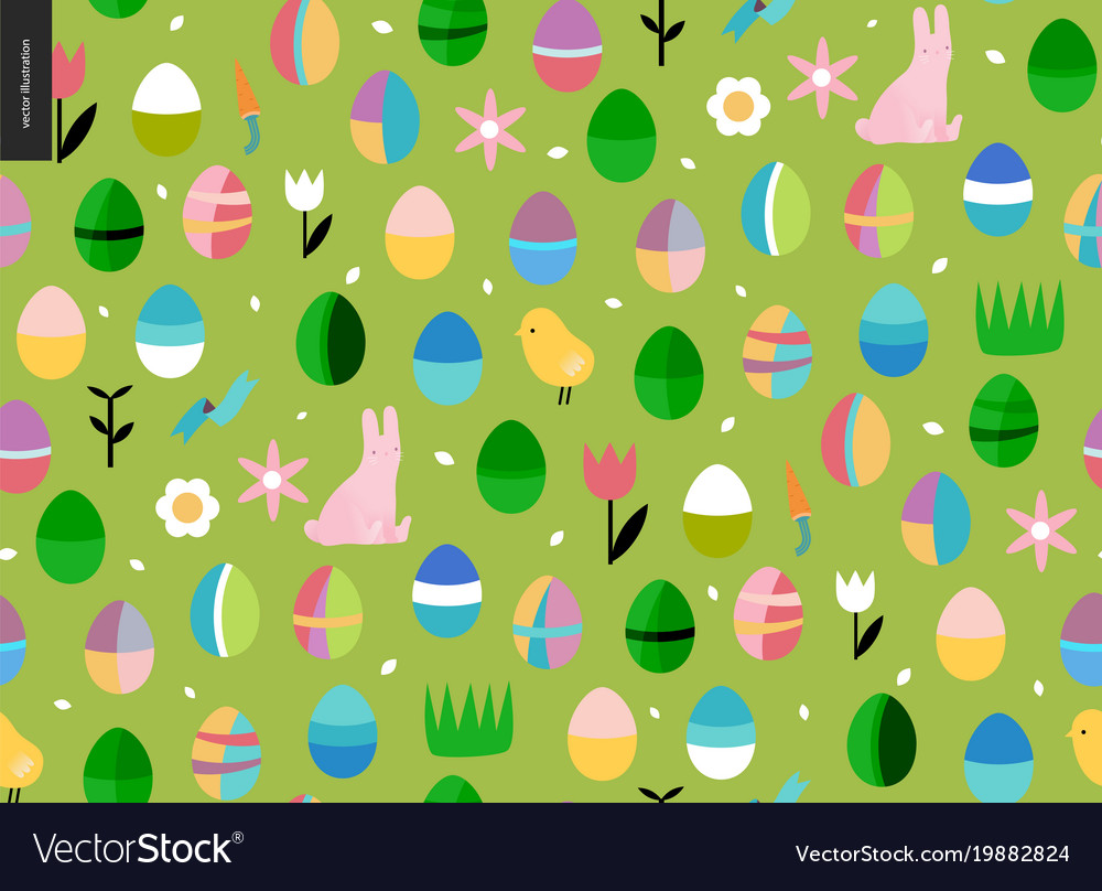 Seamless easter pattern Royalty Free Vector Image