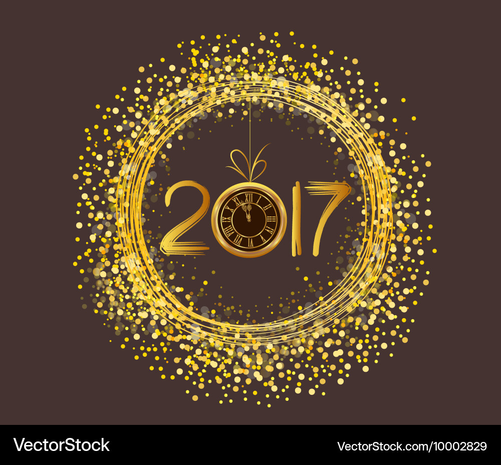 2017 merry christmas and happy new year Royalty Free Vector