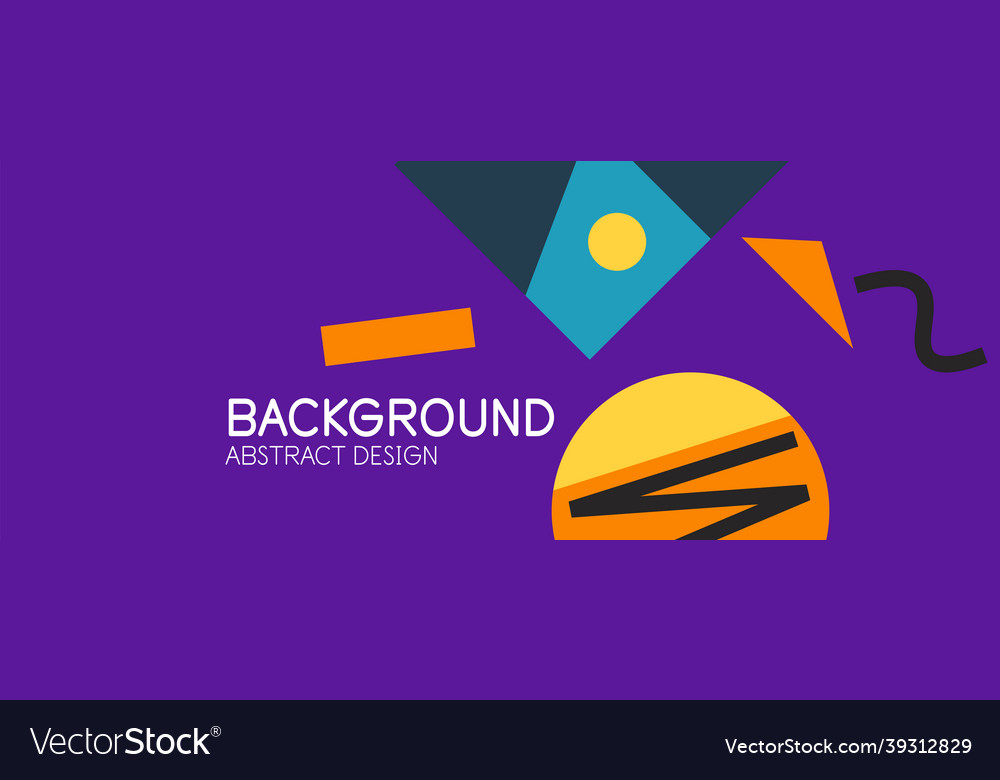 Abstract Background Blocks Lines Triangles Vector Image