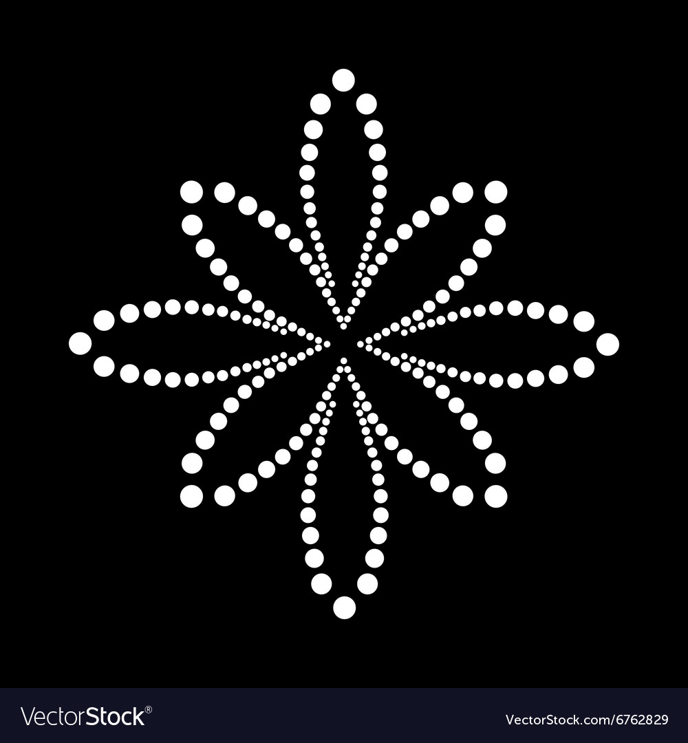 Abstract dotted shape design element Royalty Free Vector