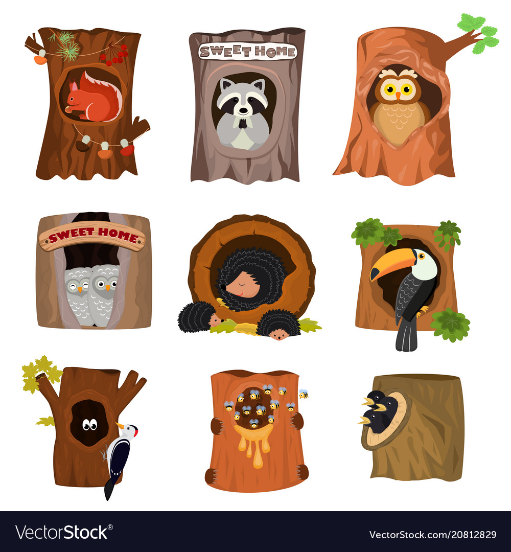 Animals in hollow animalistic character in Vector Image Animals in hollow animalistic character in Vector Image