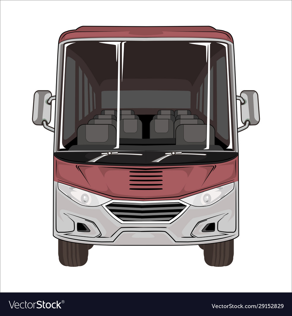 Bus white background Royalty Free Vector Image