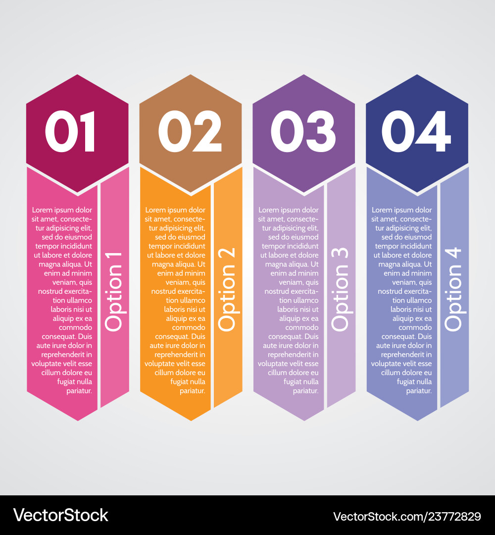 Four elements of infographic design Royalty Free Vector