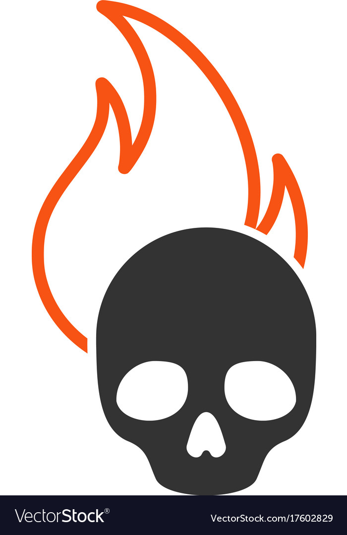 Hell fire flat icon Royalty Free Vector Image - VectorStock