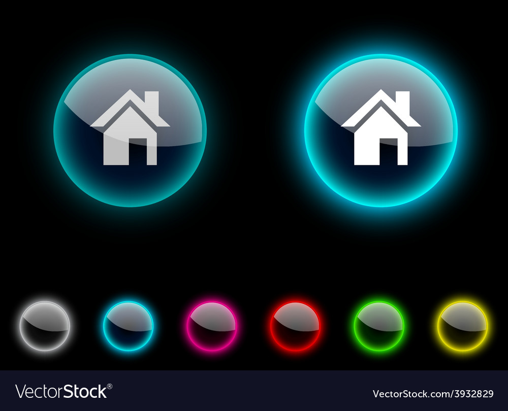 Home button Royalty Free Vector Image - VectorStock