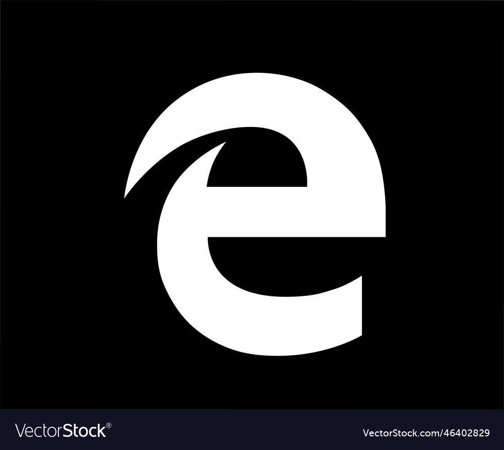 Internet explorer browser brand logo symbol white Vector Image Internet explorer browser brand logo symbol white Vector Image