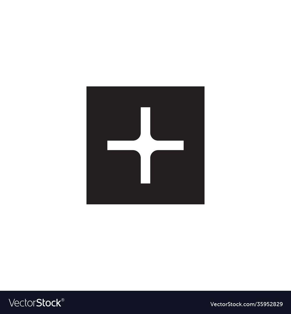 Minimal abstract shape isolated geometric object Vector Image