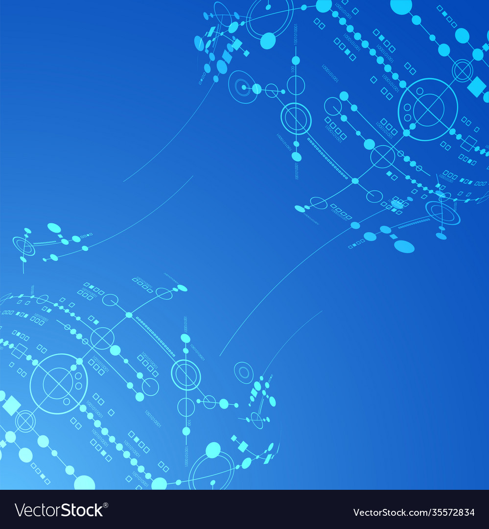 Blue technology background Royalty Free Vector Image