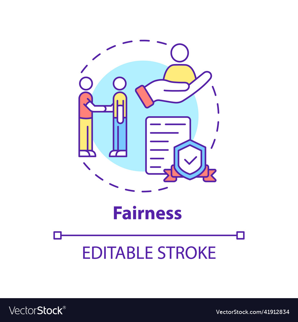 Fairness concept icon Royalty Free Vector Image Fairness concept icon Royalty Free Vector Image