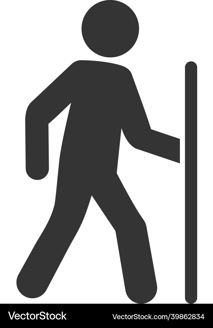 Hiking man icon Royalty Free Vector Image - VectorStock