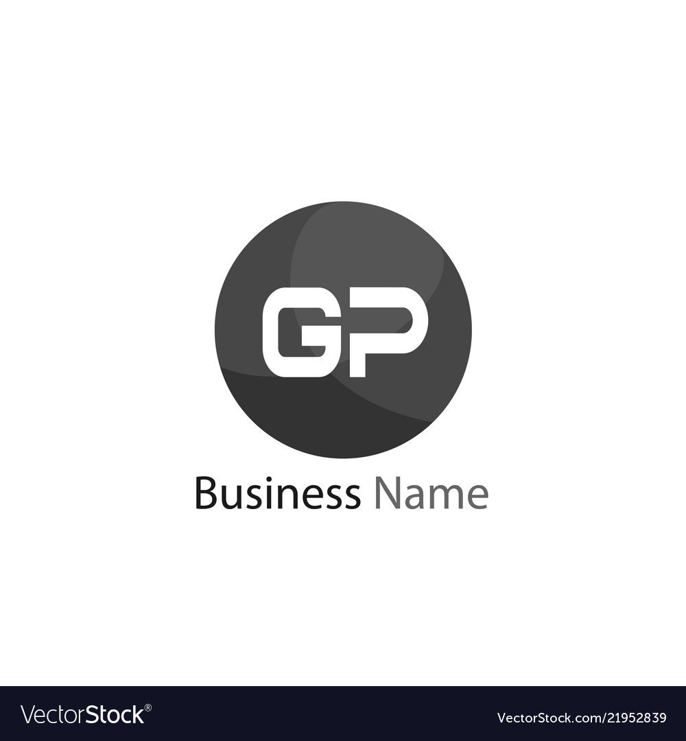 Initial letter gp logo template design Royalty Free Vector