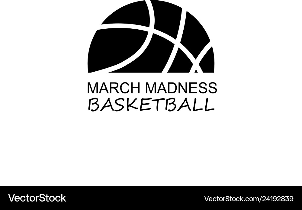 March madness basketball Royalty Free Vector Image